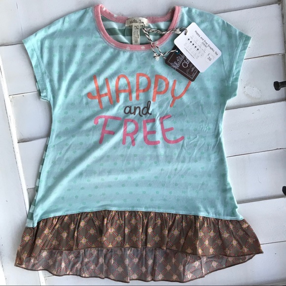 Matilda Jane | Shirts & Tops | Matilda Jane Happy And Free Graphic Tee ...